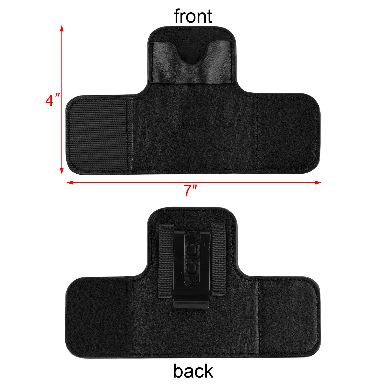 Beautyflier PU Leather Stethoscope Holder with Clip for All Models: Littmann, ADC, MDF, Adscope, Stethoscope Holder Carrier Perfect for Physicians, Nurses, EMT (Black)