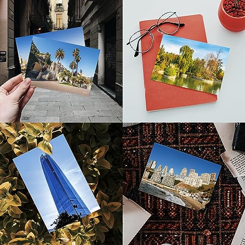 Dear Mapper Chile City Landscape Postcards Pack 20pc/Set Postcards From Around The World Greeting Cards for Business World Travel Postcard for Mailing Decor Gift