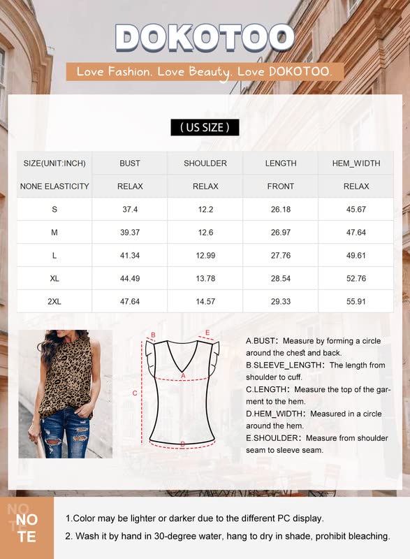 Dokotoo Womens Fashion Summer Casual Sleeveless Basic Shirts Plus Size Halter High Neck Leopard Print Loose Fit Tunic Tank Top Blouses Tee Vest Green X-Large