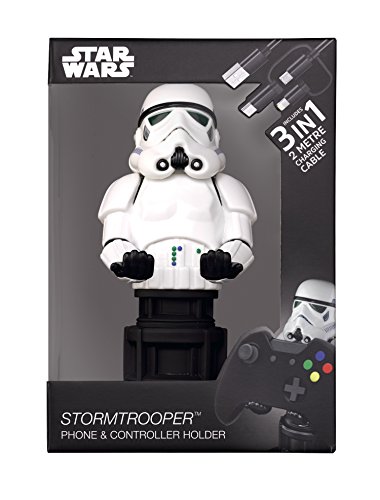 Exquisite Gaming: Star Wars: Stormtrooper - Original Mobile Phone & Gaming Controller Holder, Device Stand, Cable Guys, Collectable Licensed Figure
