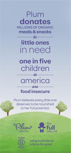 Plum Organics Applesauce, Blueberry & Carrot, 3.17 Oz, 4 Ct