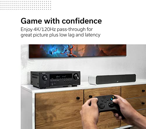 Denon AVR-S660H 5.2 Ch AVR (2021 Model), Advanced 8K Upscaling, 3D Audio - Dolby TrueHD, DTS:HD Master, Amazon Alexa (Renewed)