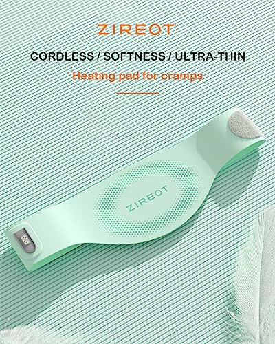 Cordless Heating Pad for Back Pain Relief-Portable Heating Pads for Cramps-Heated Back Wrap with Strap for Lower Back Pain Waist Lumbar Abdomen Arm and Leg (Large) Grey