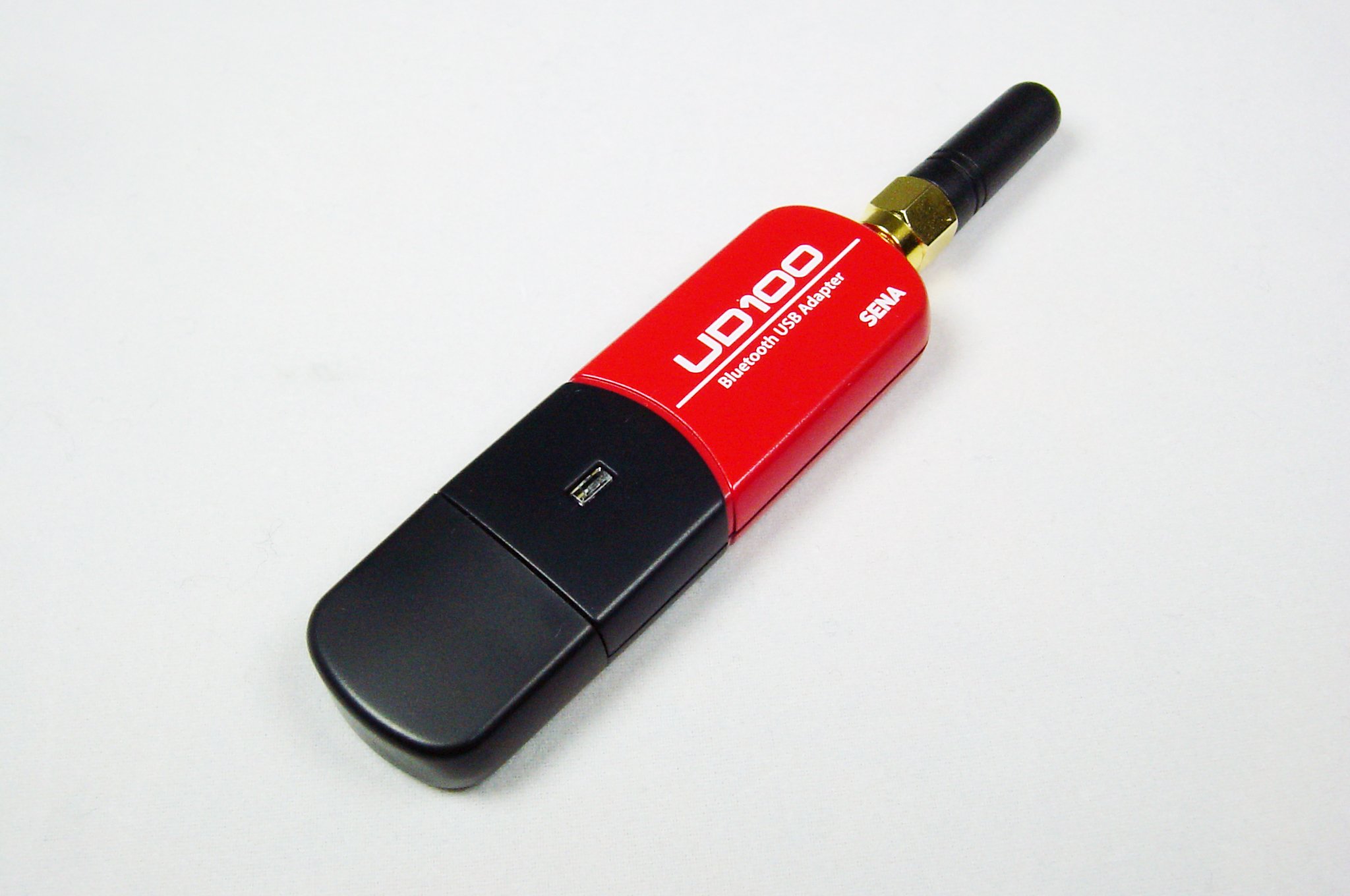Sena USB Bluetooth Adapter 300m Working Dist, UD100-G03 (300m Working Dist. Exchangeable Antenna, Bluesoleil Driver (Works with Microsoft Bluetooth Driver)), red, Black