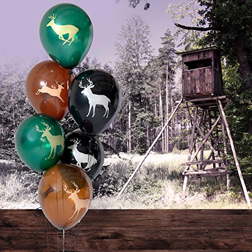 Havercamp Next Camo Party Bucks Latex Balloons | 6 Count | Great for Hunter Themed Party, Camouflage Motif, Birthday Event, Graduation Party, Father's Day Celebration