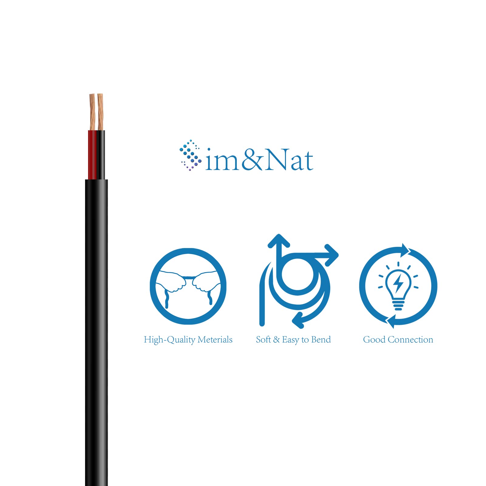 SIM&NAT 20AWG 10Ft 2.1mm x 5.5mm Male to Female DC Extension Wire Power Jack Adapter Barrel Plug Cable, Extension Wire for CCTV Security Camera, DVR, HDVD, LED Strip Light, Low Voltage Application