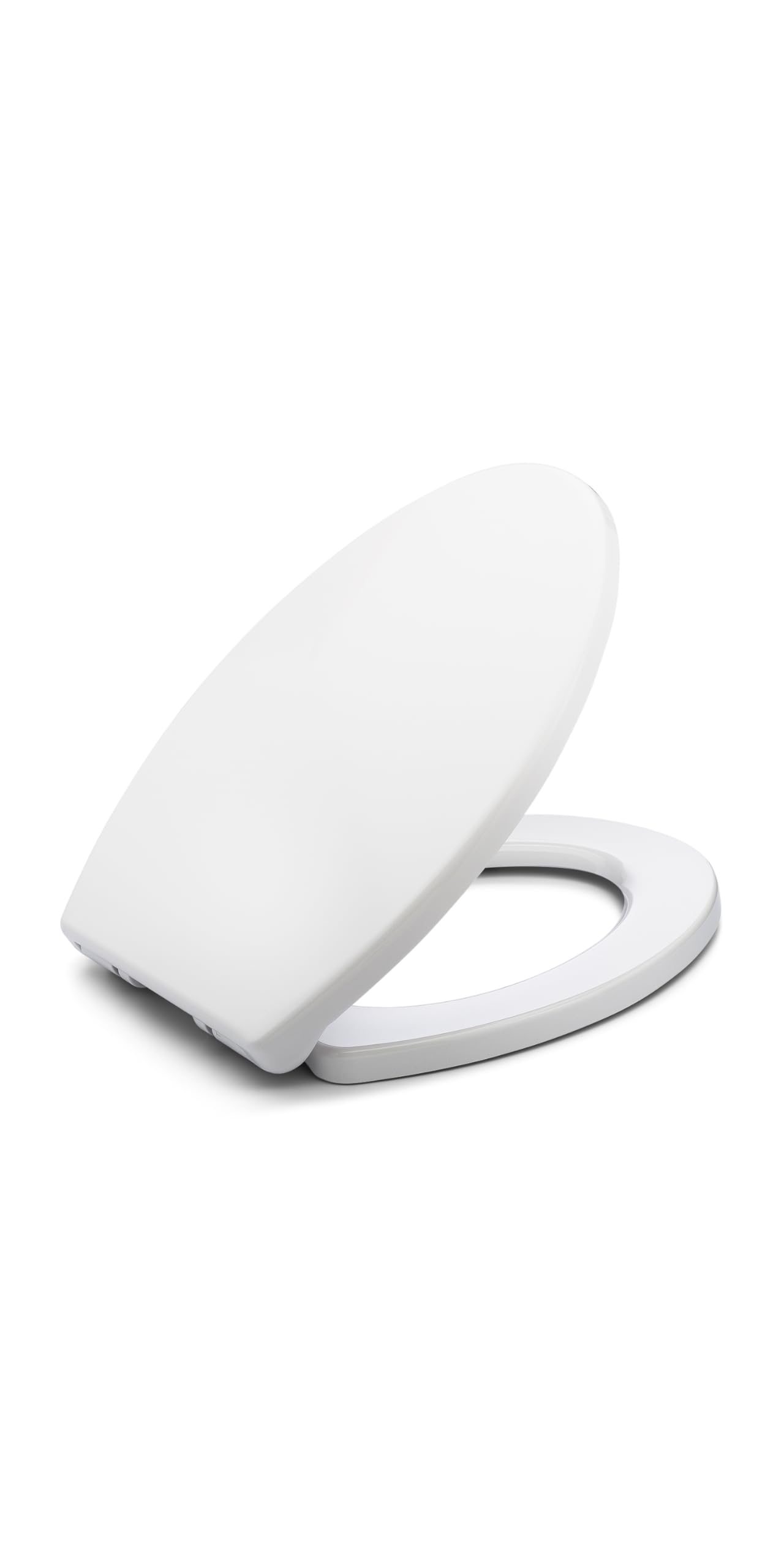 BATH ROYALE BR237-00 White MasterSuite Elongated Toilet Seat Slow Close, Scratch Resistant, Replacement Toilet Seat Fits All Toilet Brands including Kohler, Toto and American Standard