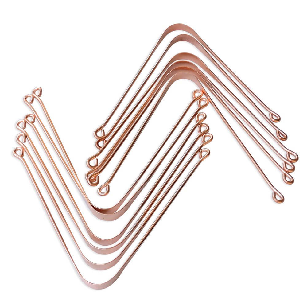Pure Copper Tongue Cleaner, Set of 12, for Bad Breath Treatment Naturally