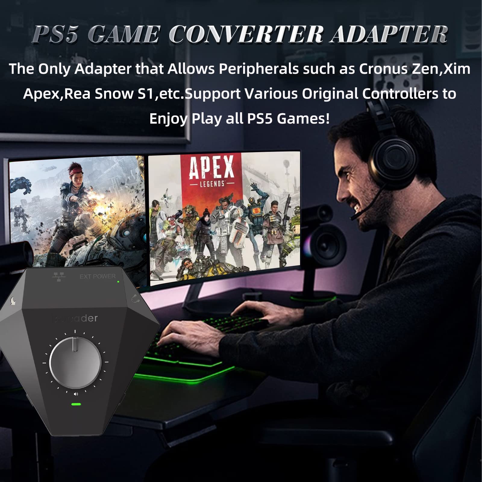 Beloader Pro PS5 Game Adapter for Cronus Zen/Xim Apex/Titan Two/Cronus Max Controller Emulator Play PS5 Games.Beloader Adapter Converter for PS4/Xbox Series X/S to PS5