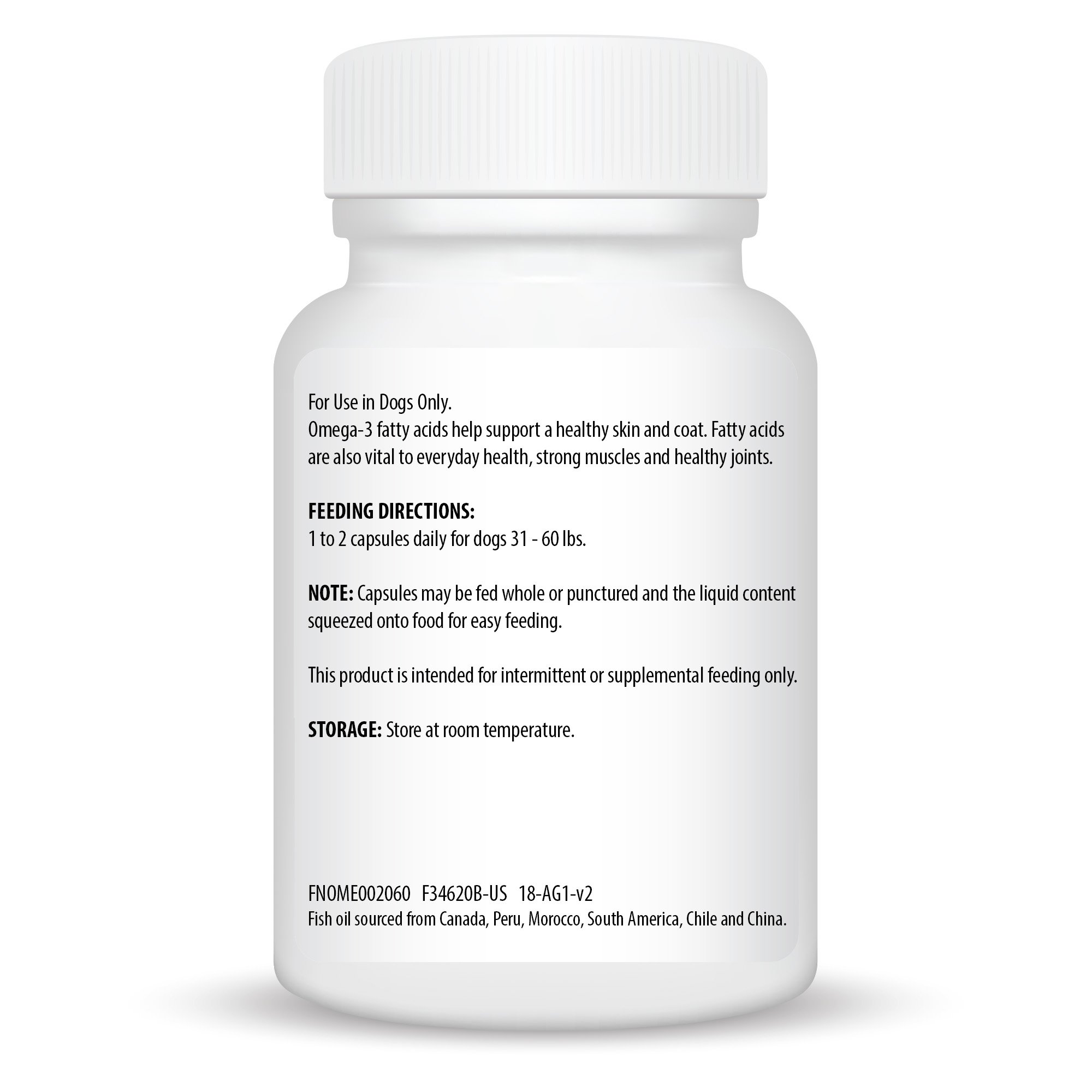 Ceva Derma-3 Softgels, Omega-3 Fatty Acid & Vitamin Supplement for Medium Dogs (60 Count)