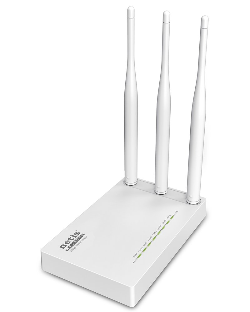 Netis WF2409E 300Mbps High-Speed Wireless N Router | Smart 3 x 5dBi High Gain Antennas with Parental Control for Computers, Smartphones, Wireless Cameras