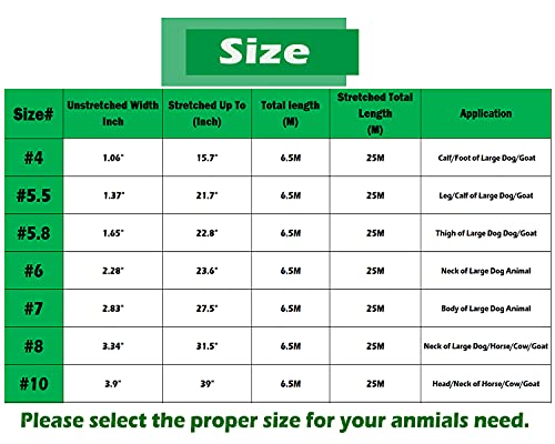 EDWERD Fix Elastic Net Tubular Support Bandage for Pet Dog Animal Horse Cow - Wound Dressing Retainer (#7)