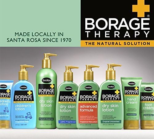 ShiKai Borage Therapy Advanced Formula Body Moisturizer (16 oz) | Fragrance Free | Hydrating Lotion for Dry Hands & Body | With Oatmeal & Shea