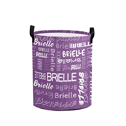 Collapsible Personalized Laundry Basket ZAACUSTOM Waterproof Custom Laundry Hamper Basket with Name Customized Dirty Clothes Storage Baskets with Handle for Bedroom Bathroom