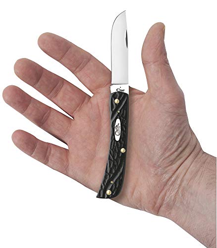 CASE XX WR Pocket Knife Rough Black Synthetic Sod Buster Jr Item #18229 - (6137 SS) - Length Closed: 3 5/8 Inches