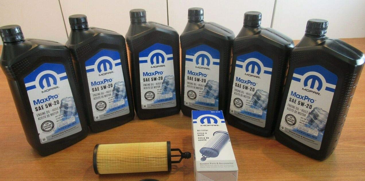 Dodge Challenger Charger 3.6L 6Qts. Mopar MaxPro 5w20 Oil & Filter Kit