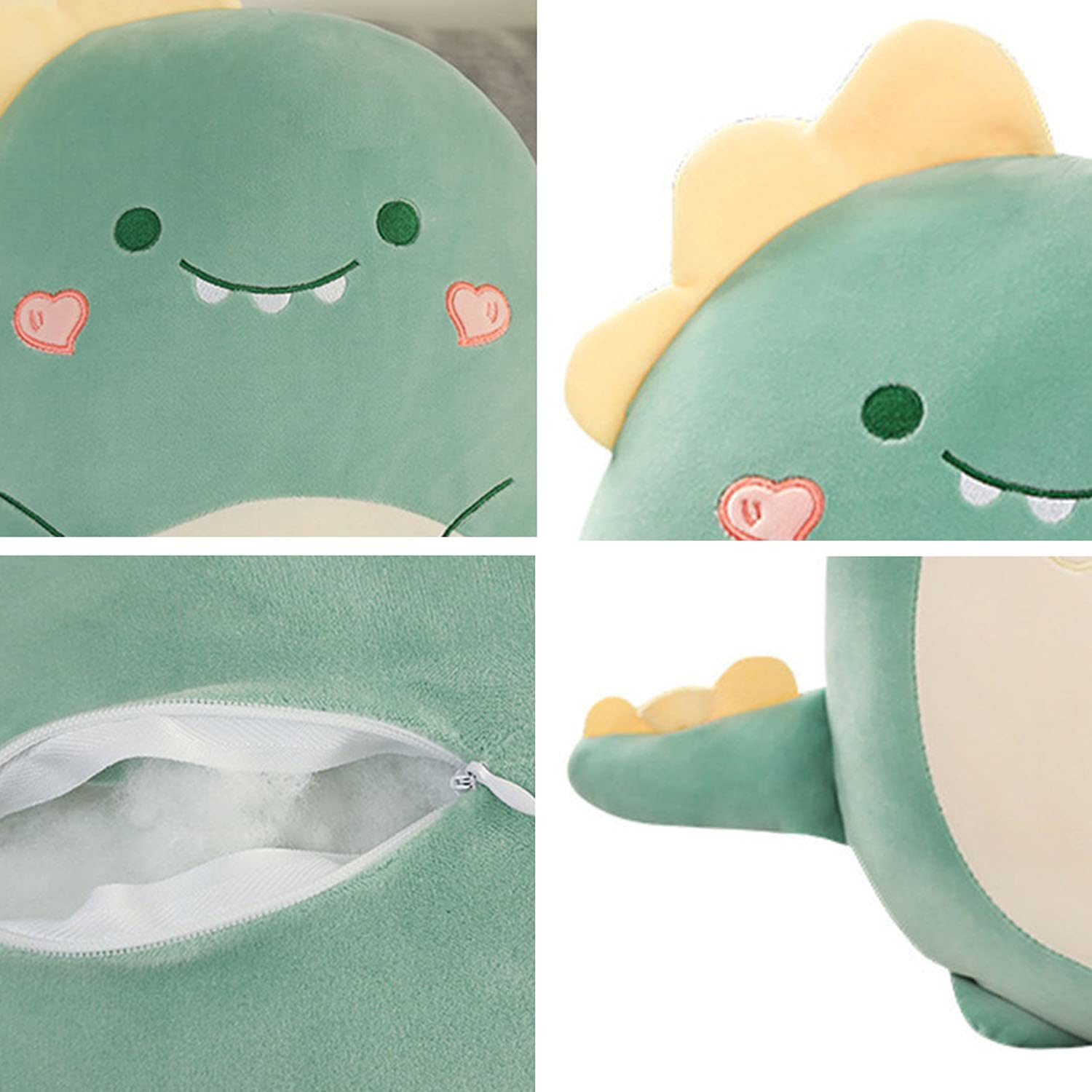 Kekeso Dinosaur Plush Hugging Pillow - 17.71in, Cute Stuffed Animal Toy, Soft Cartoon Sleep Pillow for Kids