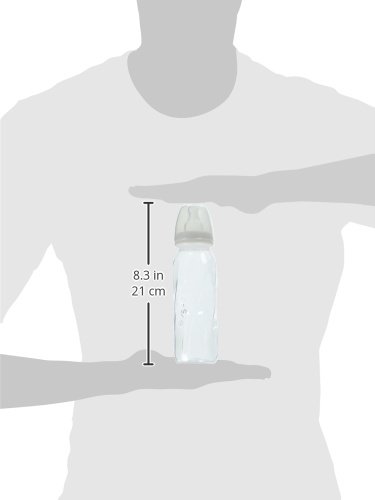 Evenflo Feeding Premium Proflo Vented Plus Polypropylene Baby, Newborn and Infant Bottles - Helps Reduce Colic - Clear, 8 Ounce (Pack of 6)