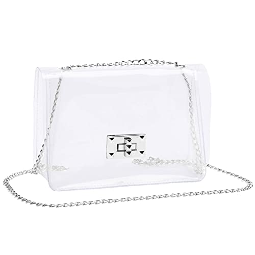 COROMAY Clear Purse for Women, Clear Bag Stadium Approved, Clear Crossbody Bag for Women