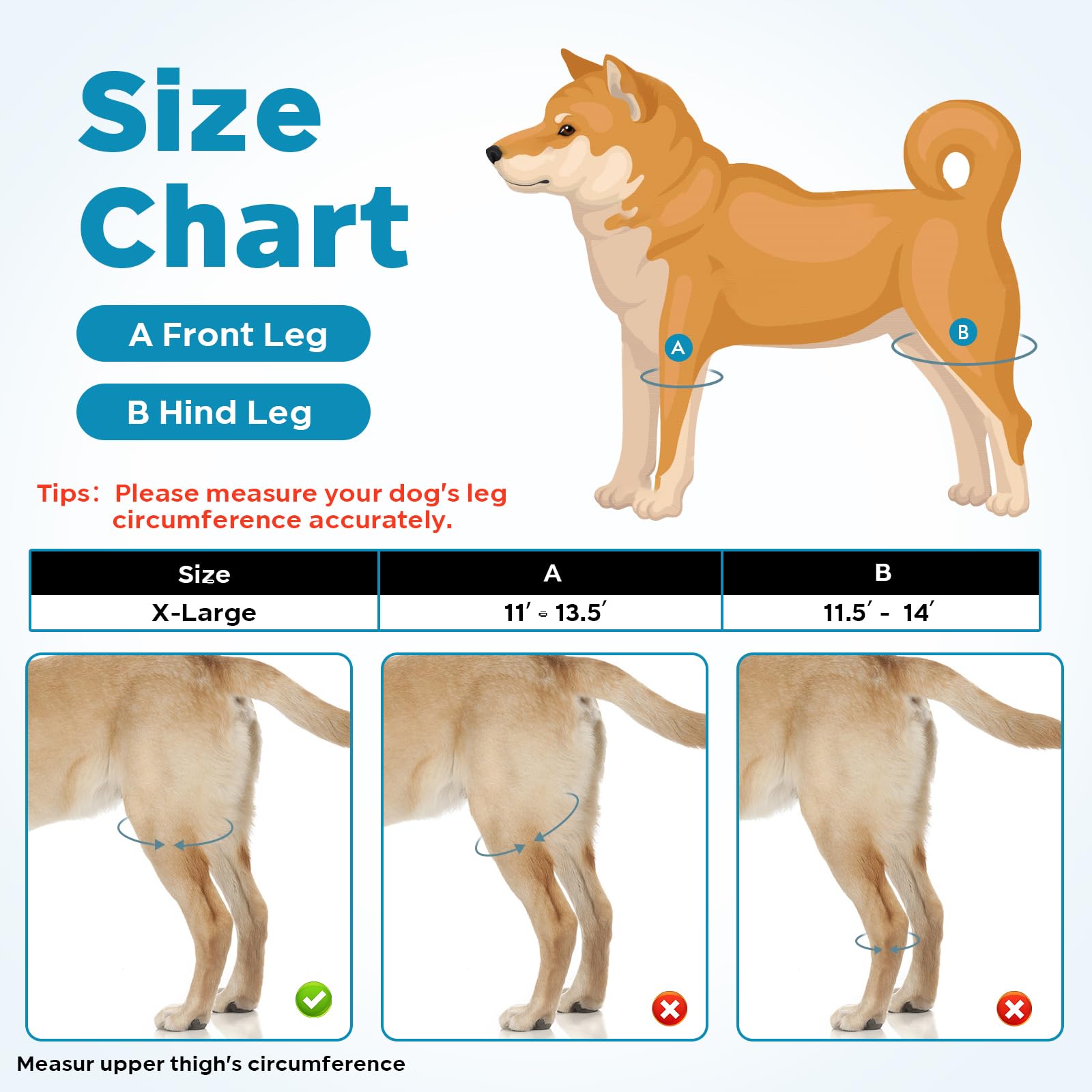 Ceuku Dog Knee Brace for ACL Hind Leg, Dog Leg Braces for Back Leg with Metal Spring Support, ACL Brace for Dogs Rear Leg Tear CCL with Dog Pull Collar, Support for Medium and Large Dogs(Size XL)