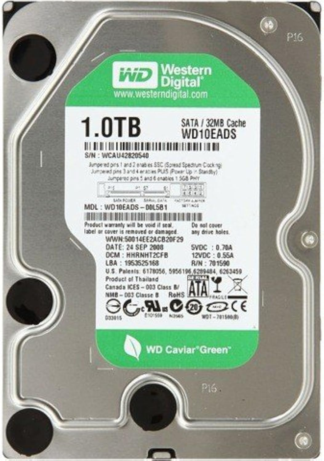 Western Digital Caviar Green 1TB SATA 3.5" OEM HDD WD10EADS