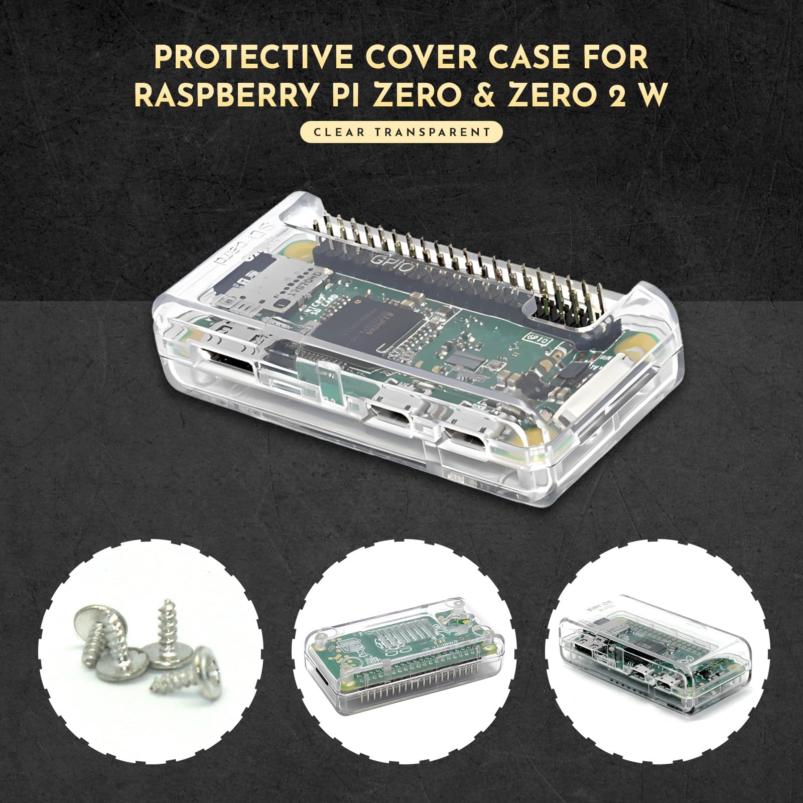 SB Premium Clear Case for Raspberry Pi Zero and Raspberry Pi Zero W Open Closed 2 in 1 Access to All Ports