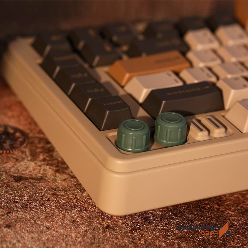 Shurikey 75% Gaming Keyboard Wireless Wired Compact 80% Retro Mechanical Keyboard with ABS Double Shot keycaps - Saizo 002 (Varmilo EC V2 Moxa Switch)