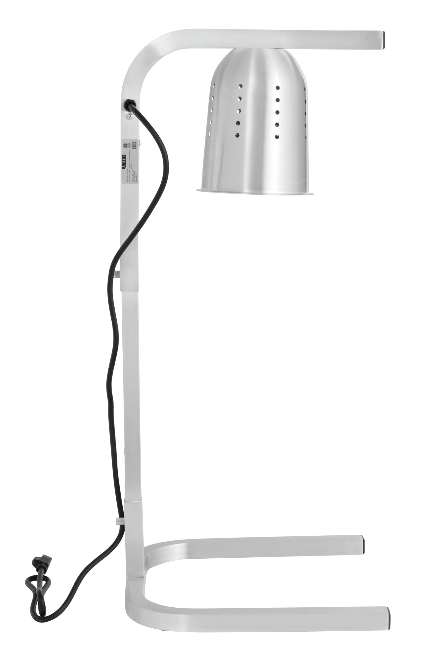 Kratos Bulb Warmer, One Bulb Heat Lamp, Silver, 120V, 250 Watts, Countertop Food Warmer for Restaurants (31M-001)