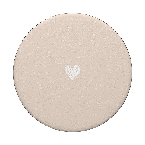 Cute Vanilla / Cream / Beige Heart Love Minimalist PopSockets Standard PopGrip
