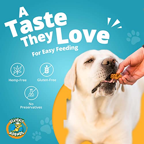 Heavenly Hounds Peanut Butter Chews - Anxiety Relief for Dogs - Natural Ingredients - No Hemp Calming Treats, 2 Oz - Pack of 12