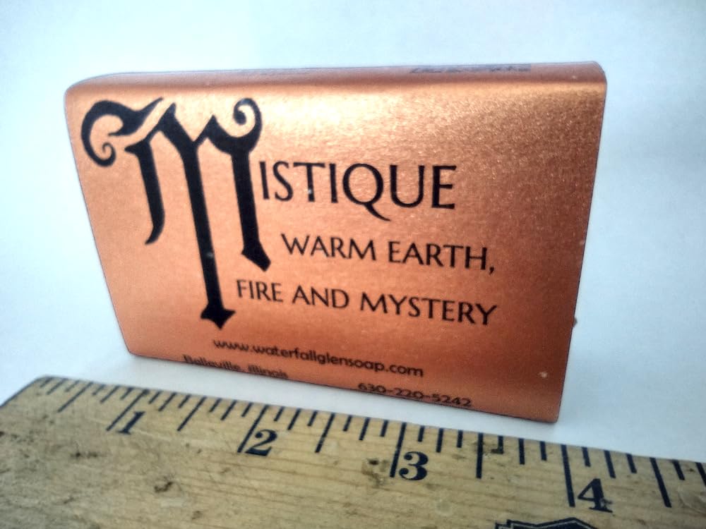 WFG WATERFALL GLEN SOAP COMPANY, LLC, Mistique, sandalwood, patchouli and spices bath soap, body soap, natural vegan soap enriched with cocoa butter