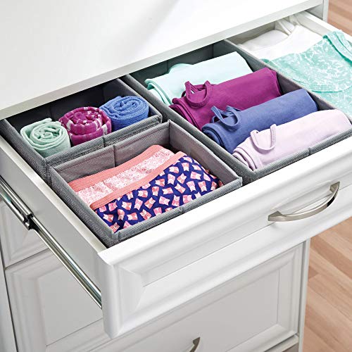 iDesign Aldo Fabric Collapsible Drawer Organizer Cubes - Gray (Set of 3)