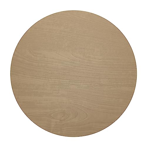DAIVA CASA Orion Light 31 inch 3 Legs Round Table for 3 Person - Birch Solid Wood Kitchen & Dining Room Furniture - Mid Century Modern Scandinavian Style β Brown Table for Small Space