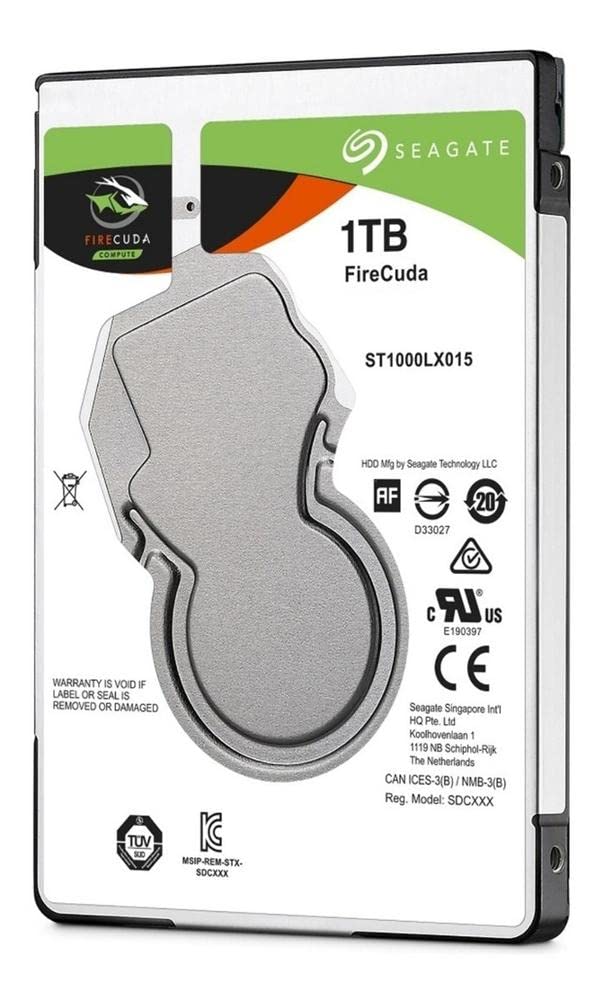 Seagate FireCuda Gaming SSHD 2.5 1TB SATA 6Gb/s Flash Accelerated (8GB) Fast Hard Drive (ST1000LX015)