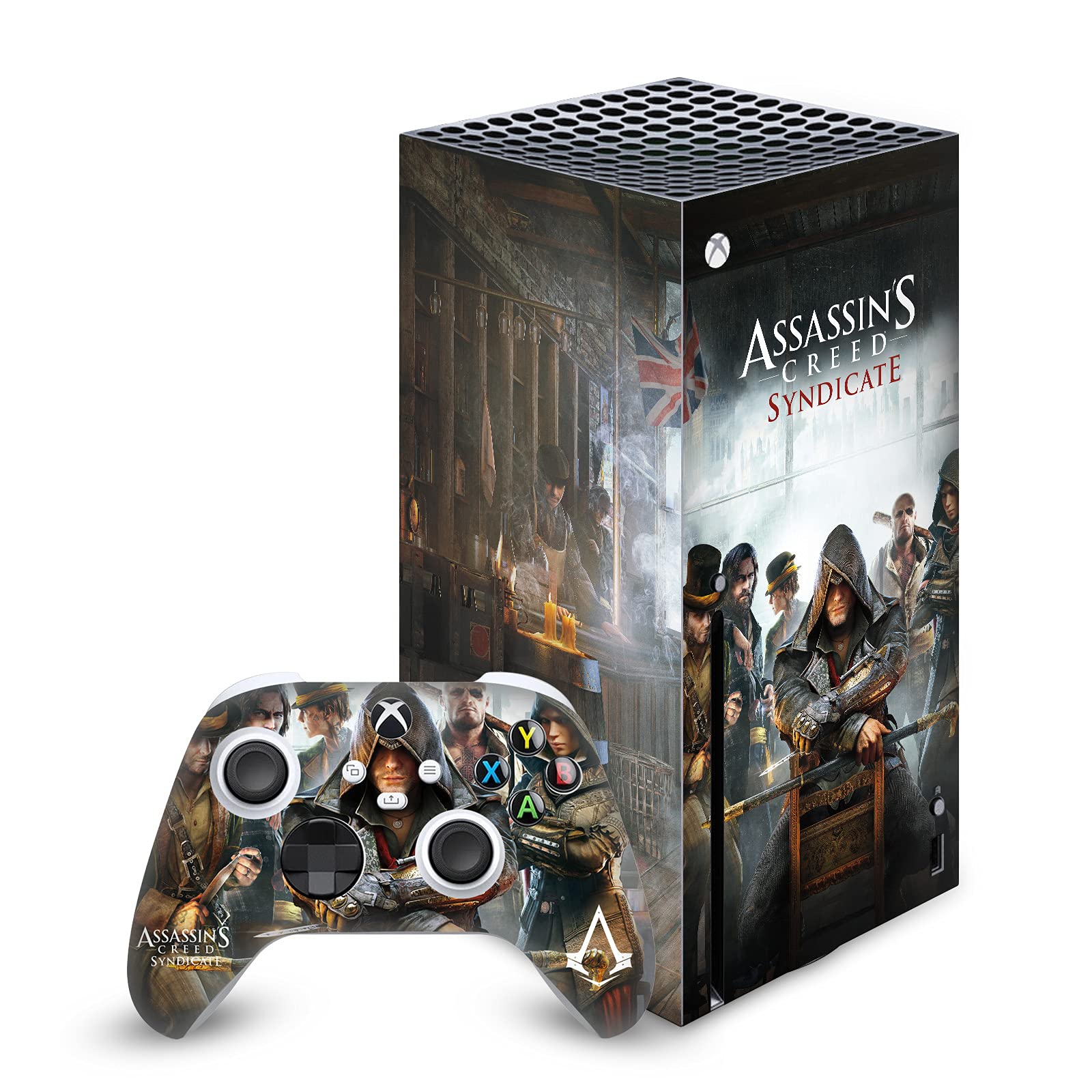 Head Case Designs Officially Licensed Assassin's Creed Key Art Syndicate Graphics Vinyl Sticker Gaming Skin Decal Cover Compatible With Xbox Series X Console and Controller Bundle