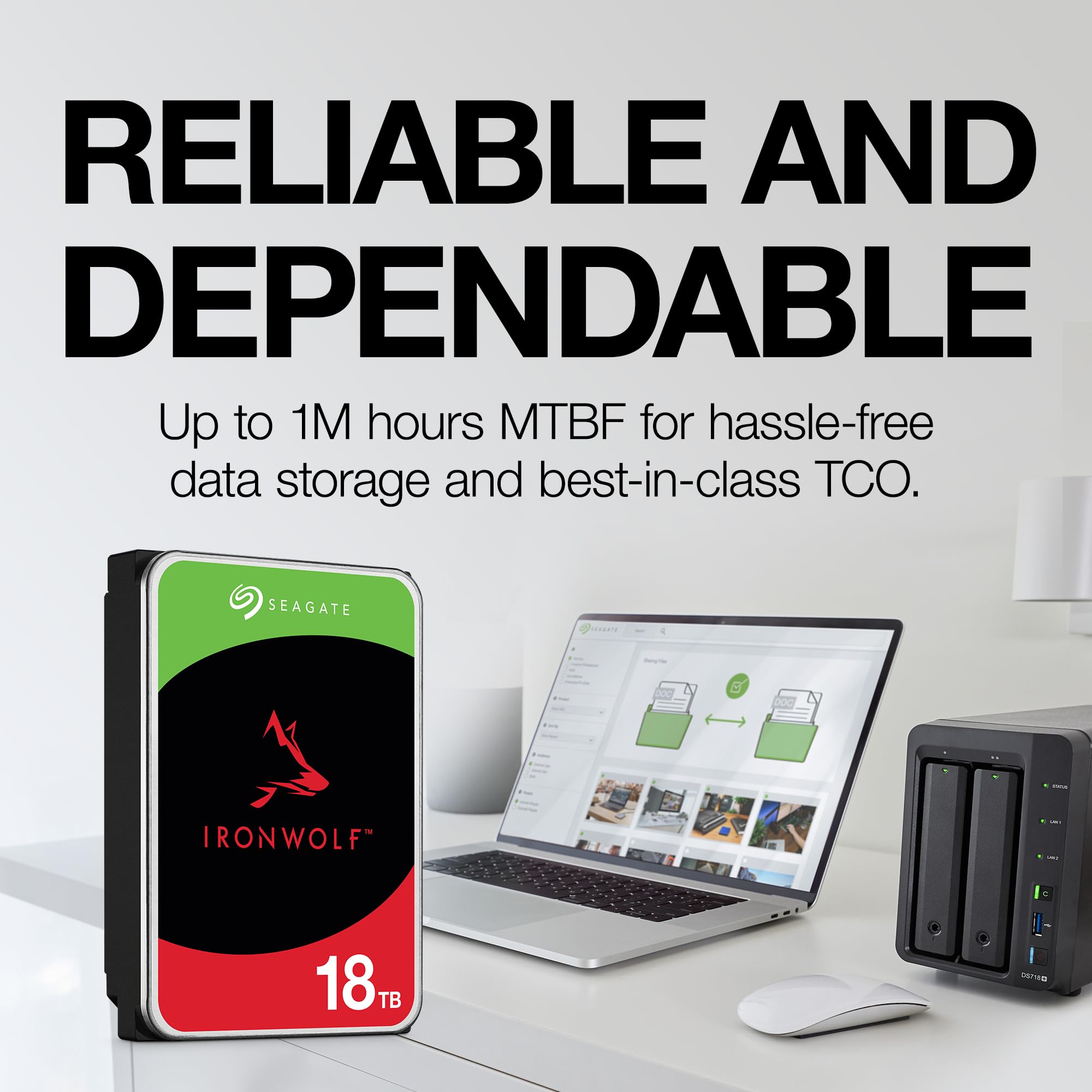 Seagate IronWolf 3Tb NAS Internal Hard Drive HDD – 3.5 Inch Sata 6GB/S 5900 RPM 64MB Cache for Raid Network Attached Storage (ST3000VN007)