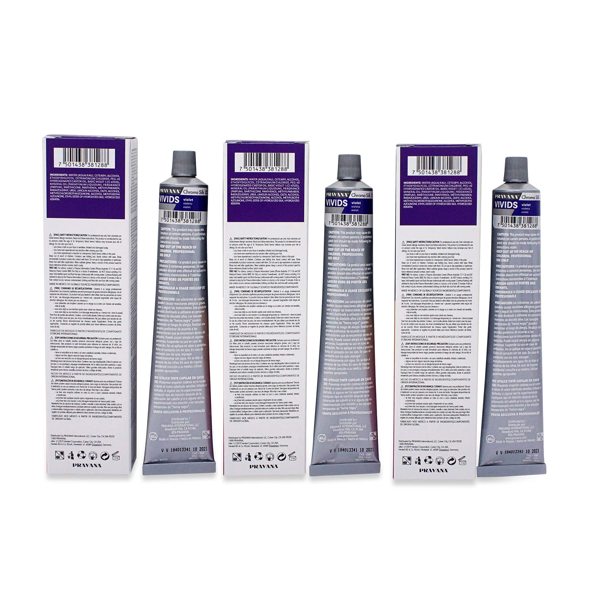 Pravana Chromosilk Vivids Hair Color (3 Pack) (Vivid Violet)