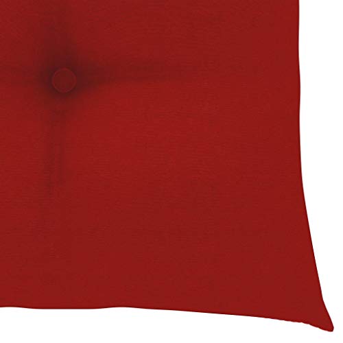 imasay Chair Cushions 2 pcs Red 19.7"x19.7"x2.8" Fabric