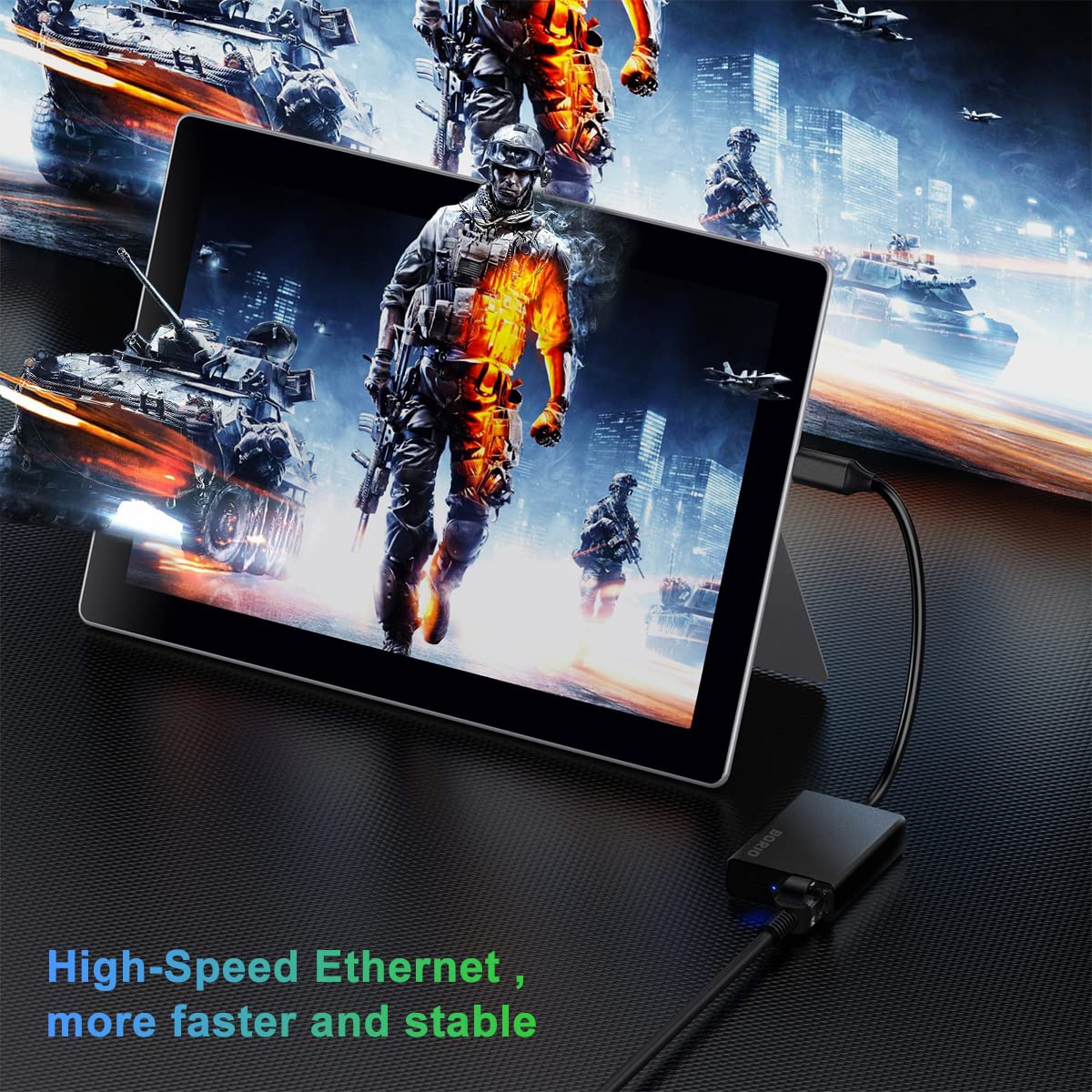 BORIO USB C to Ethernet Adapter + Charge (60W Passthrough Power for Connected Devices, 1000 Mbps Ethernet Speeds),Compatible for Nintendo Switch,MacBook Pro, MacBook Air, Dell XPS and More