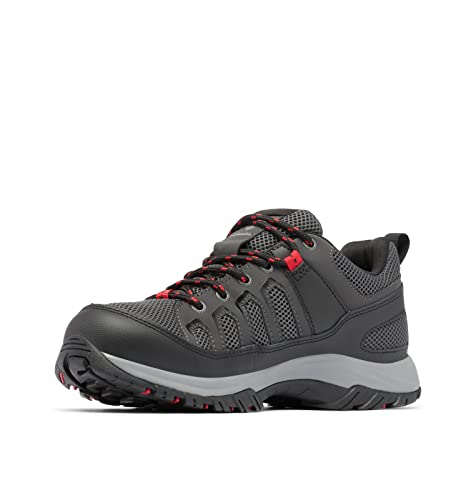 Columbia Men's Granite Trail Waterproof, Shark/Mountain Red, 15