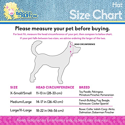 Doggy Parton Pink Cowgirl Hat with Tiara Accent for Pets - XS/S (22120705)