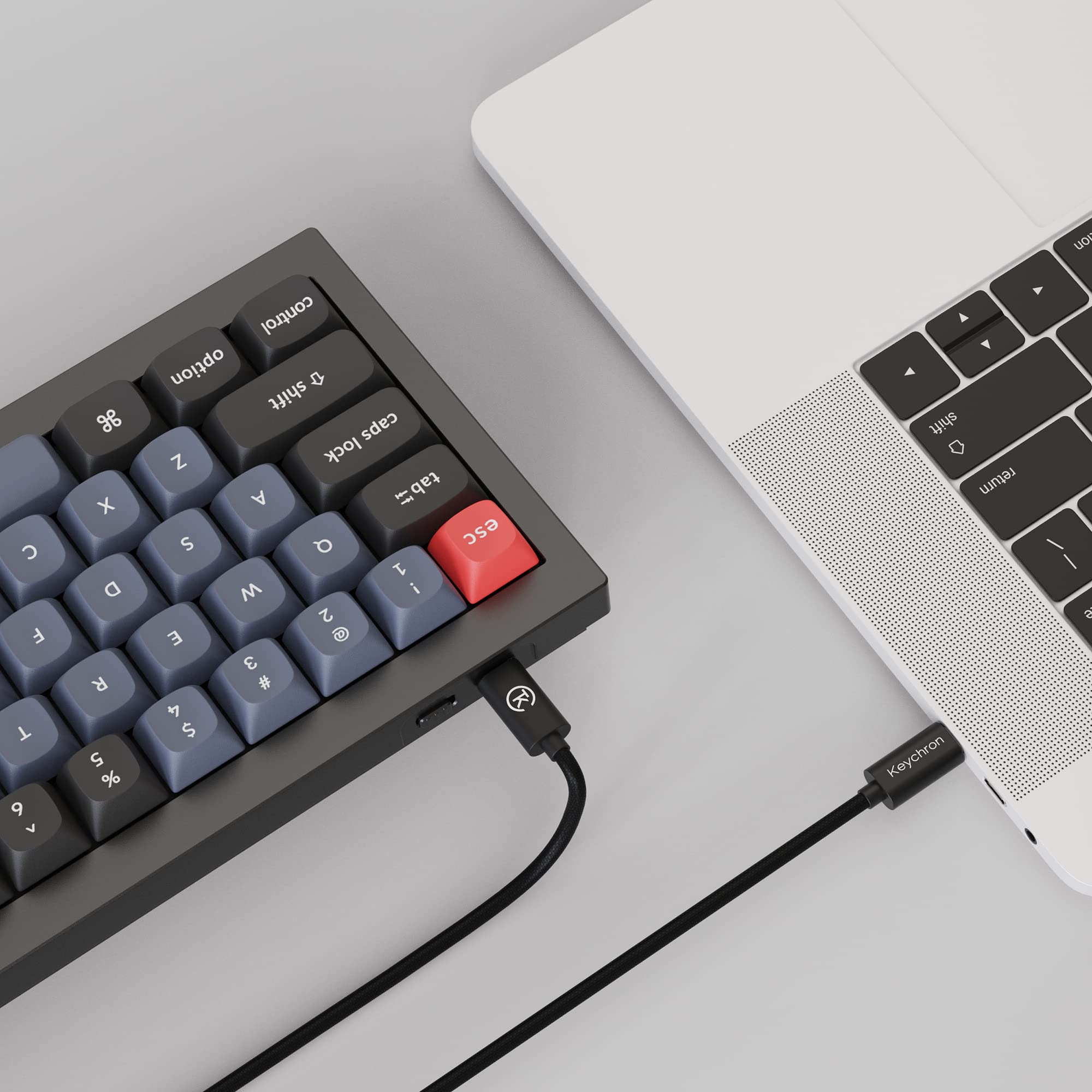 Keychron Q2 Wired Custom Mechanical Keyboard Knob Version, 65% Layout QMK/VIA Programmable Macro with Hot-swappable Gateron G Pro Brown Switch Double Gasket Compatible with Mac Windows Linux (Black)