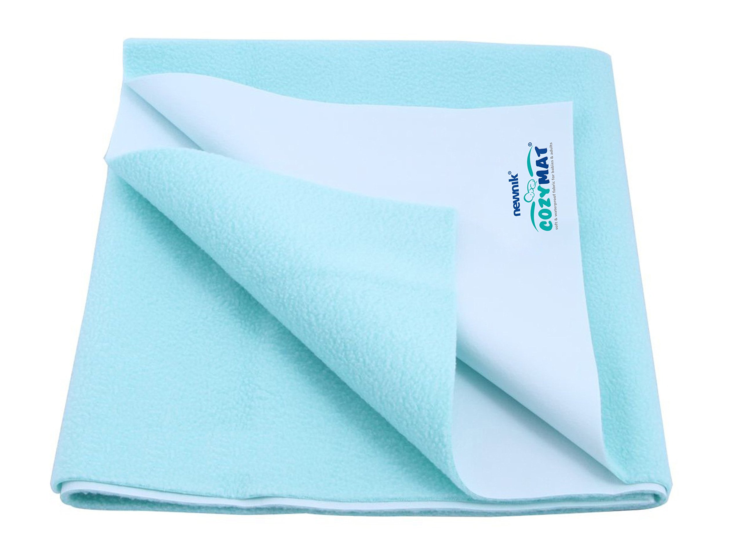 Newnik Cozymat Waterproof, Breathable, Reusable Mat/Underpad/Absorbent Sheets/Mattress Protector (Size: 140 x 100 Centimeter, Seagreen)