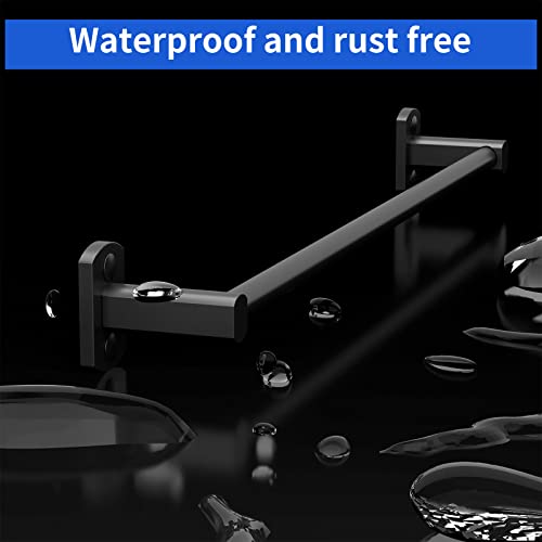 Dancrul Bathroom Towel Bar for Wall Mount-Towel Rods for Bathroom-20 Inch Black Towel Holder Bath Towel Hanger