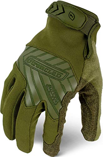 IRONCLAD Command Tactical Pro, Touch Screen Gloves Conductive Palm and Fingers, All-Purpose, Multi-Colors, Performance Fit, Machine Washable, Sized S, M, L, XL, XXL (1 Pair) (Medium, OD Green)
