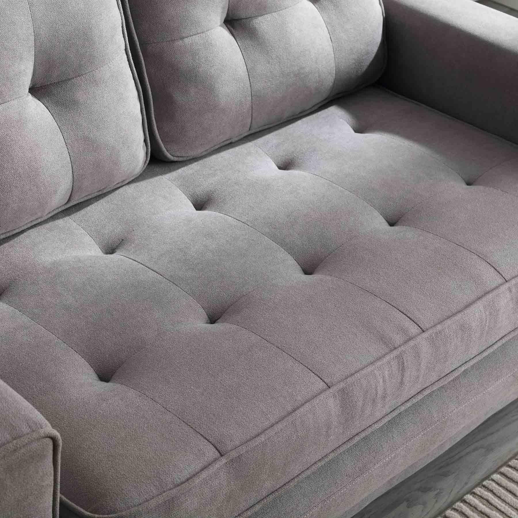 Mdhitsox Modern Full Size Futon Sofa with Pull Out Couch Bed, 3-in-1 Convertible Sleeper Sofa Bed with 2 Side Pockets and Pillows, 55" Velvet Loveseat Sofa Couch Bed for Living Room (Light Gray)