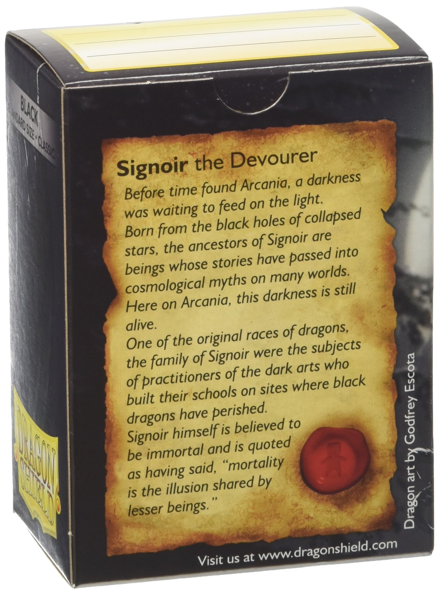 Dragon Shield Standard Size– Classic Black 100 CT - MTG card sleeves are Smooth & Tough - Compatible with Pokemon, Yugioh, & Magic The Gathering , (ART10002)