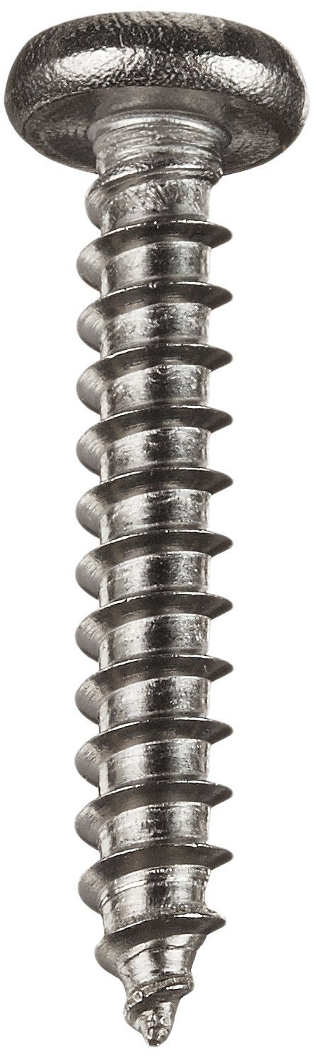 Small Parts 0816ATP188 18-8 Stainless Steel Sheet Metal Screw, Plain Finish, Pan Head, Star Drive, Type A, #8-15 Thread Size, 1" Length (Pack of 50)