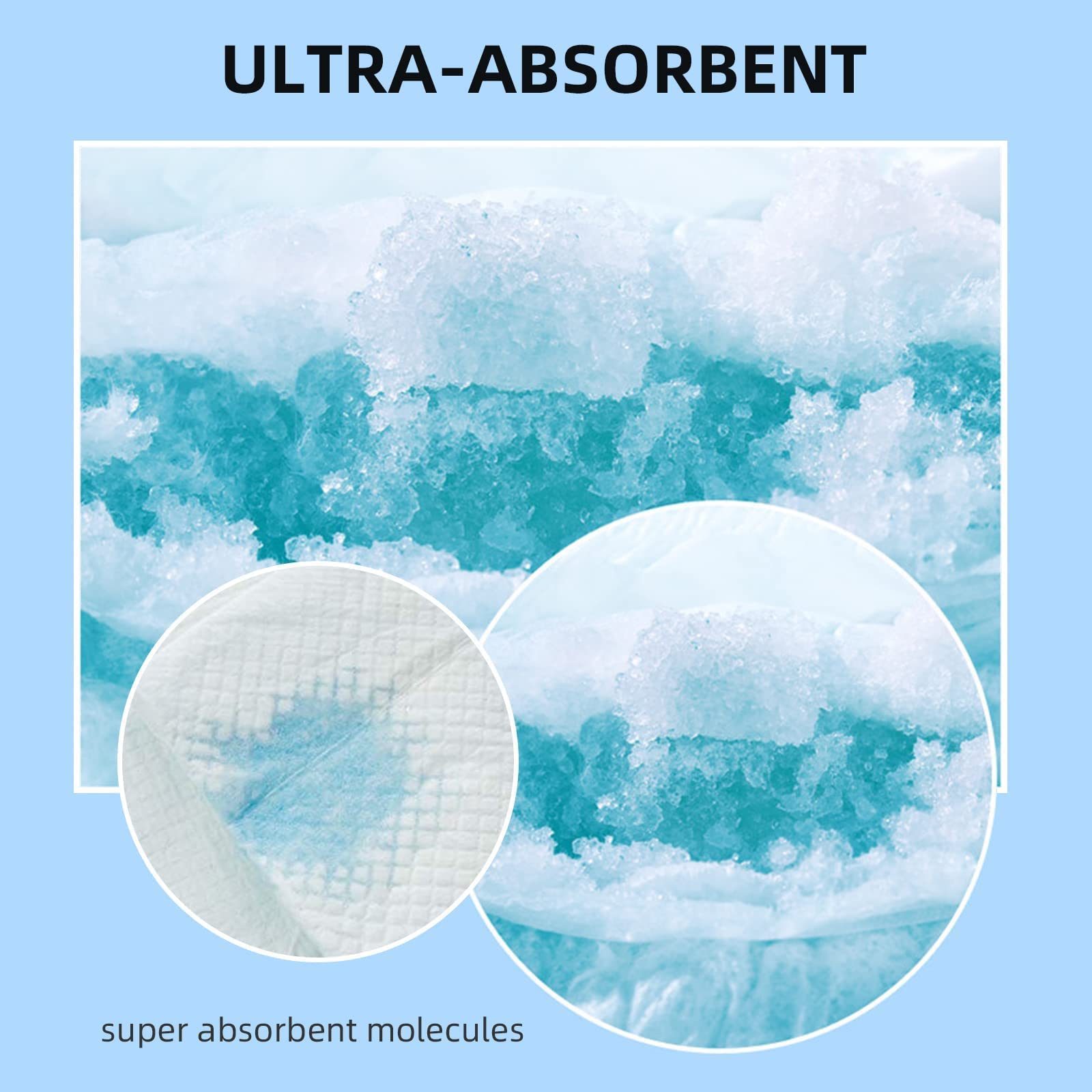 Bed Pads for Incontinence Disposable24x36,Disposable Underpads 60 Count ,Ultra Absorbent 45g Bulk Heavy Duty,Disposable Diaper Changing Pads for Baby ,Pee Pads Extra Large,Pads for Beds
