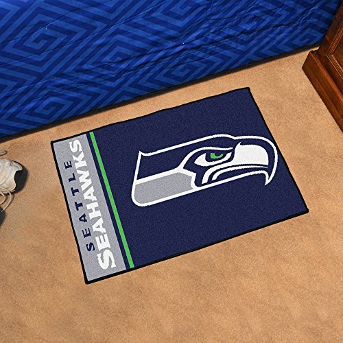 FANMATS 8247 Seattle Seahawks Starter Mat Accent Rug - 19in. x 30in. | Sports Fan Home Decor Rug and Tailgating Mat Uniform Design